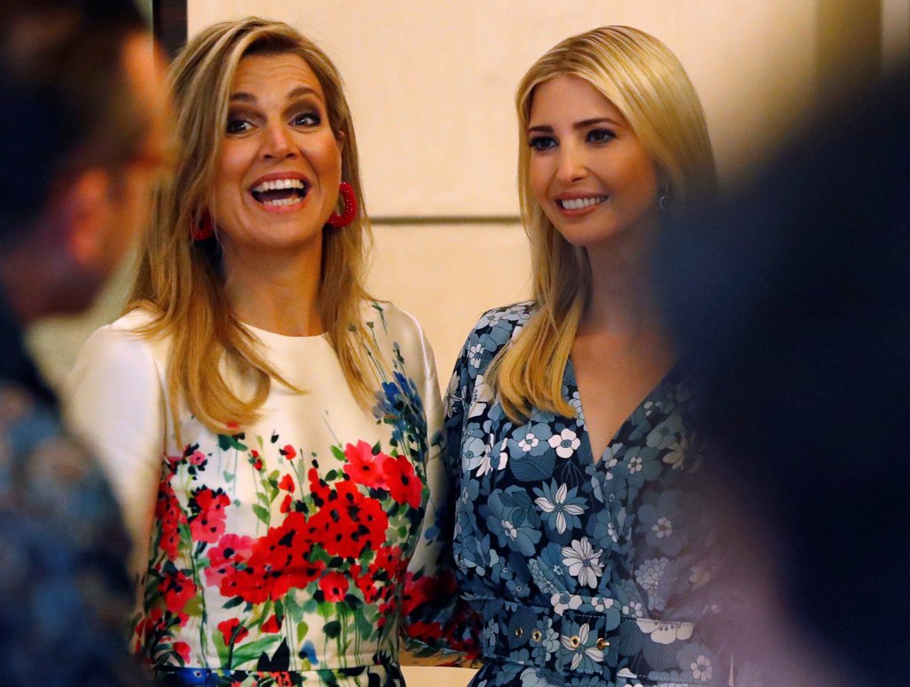 Máxima de Holanda comparte mesa y print floral con Ivanka Trump
