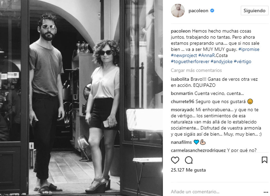 Paco León anuncia nuevo proyecto al lado de su mujer