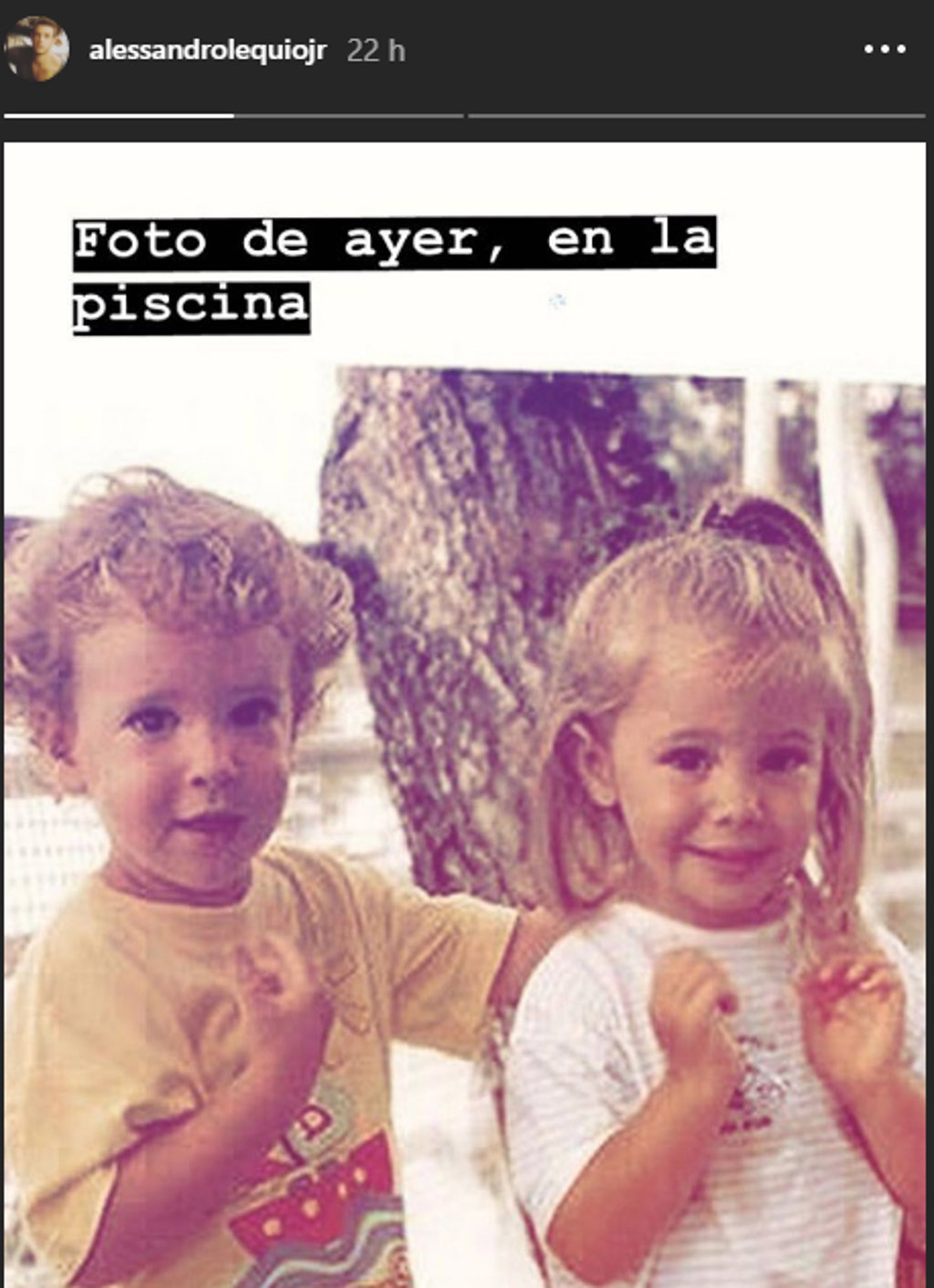 Aless Lequio vuelve a Instagram con una tierna imagen de su infancia