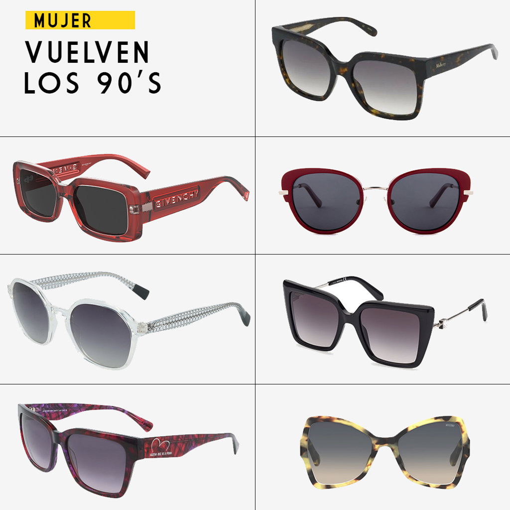 ¡Vuelven los 90s! gafas de sol atrevidas, de tamaño extremo y coloridas ...