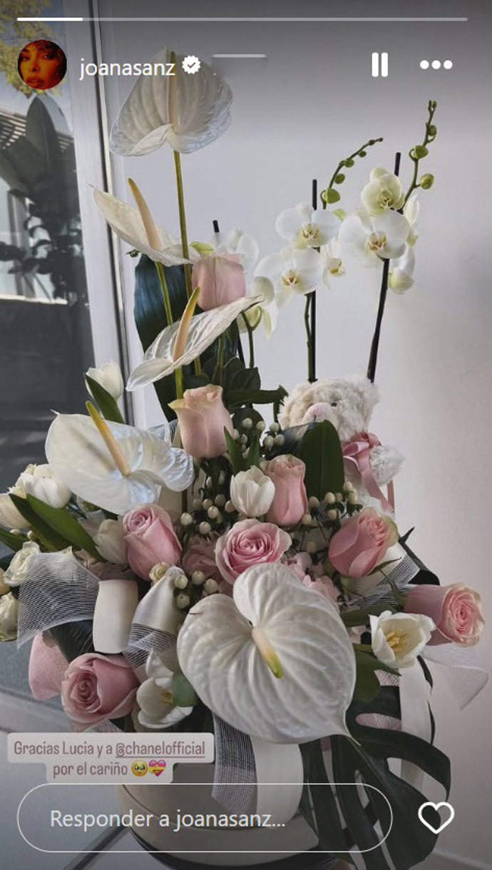 Joana Sanz, de regreso en casa, recibe los primeros regalos tras dar a luz a su primer hijo con ...