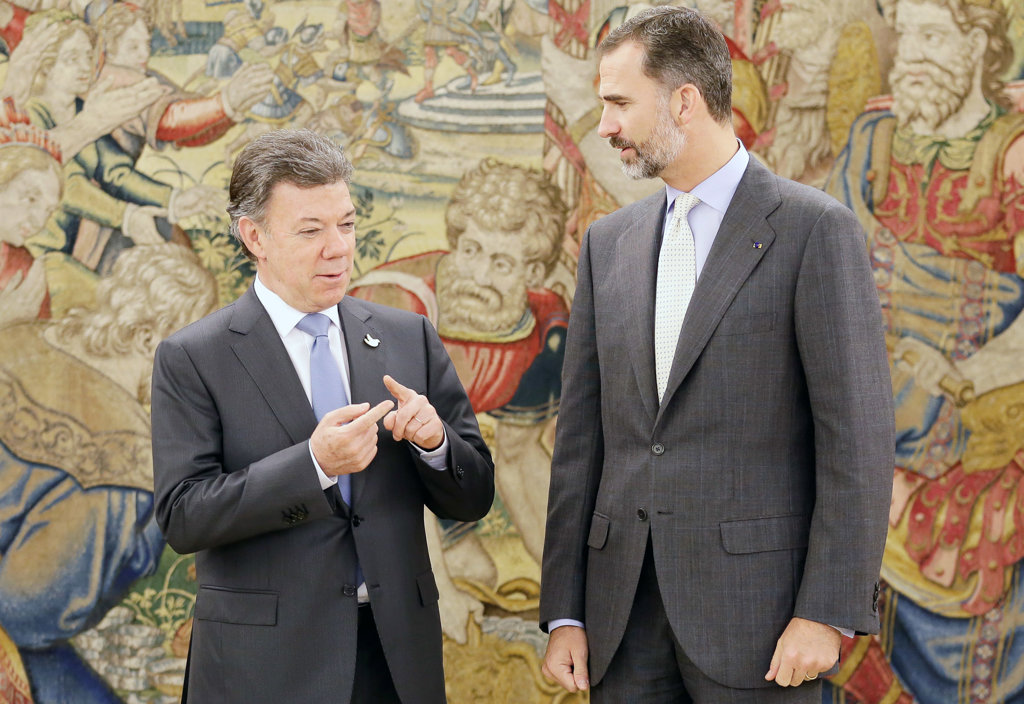 El Rey Felipe VI ofrece un almuerzo al presidente de Colombia, Juan ...