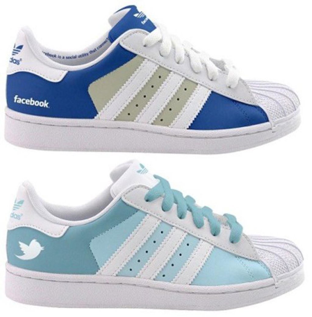 Adidas Superstars lanza sus modelos Facebook y Twitter