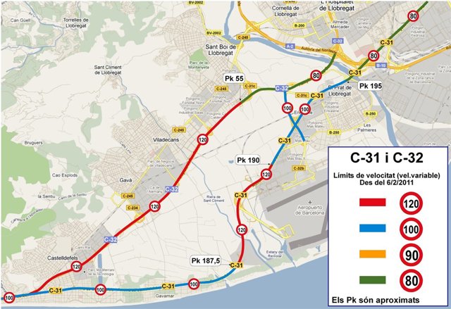 Los conductores podrán ir el lunes a 120km/h por la C-31 y C-32 tras el ...
