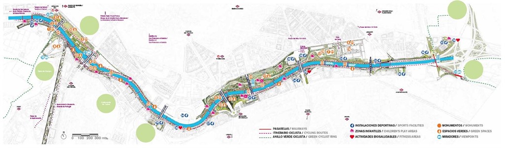 El Ayuntamiento edita un mapa de Madrid Río donde señala los espacios ...
