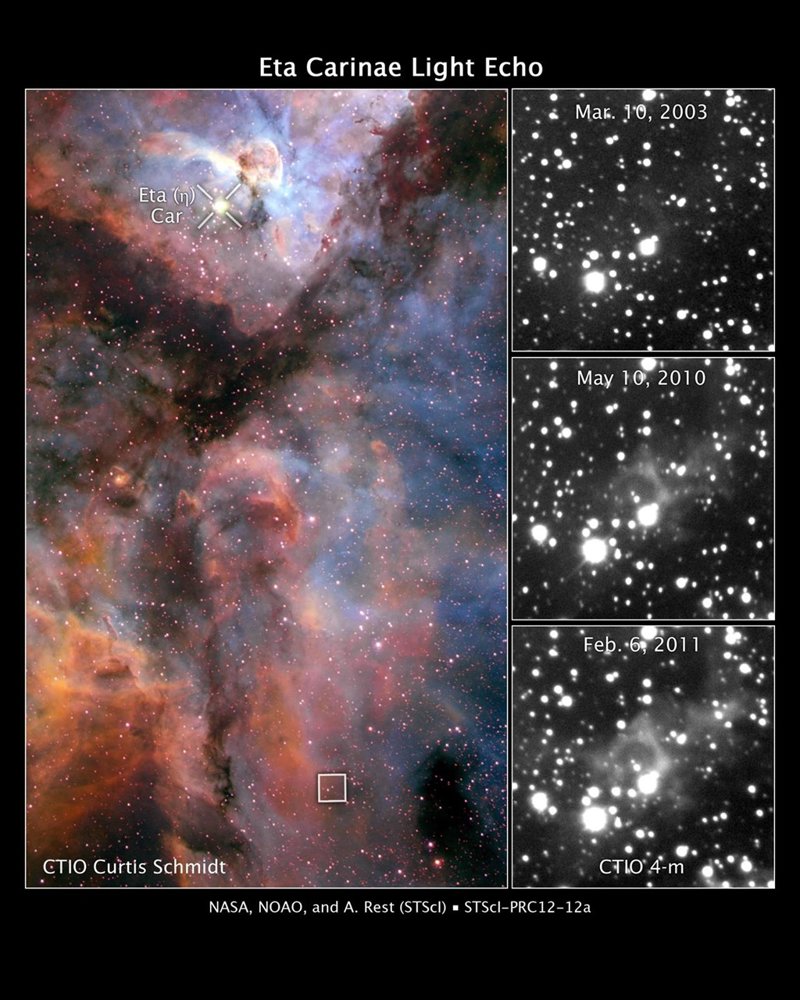 Observan el estallido de una estrella visto hace 170 años