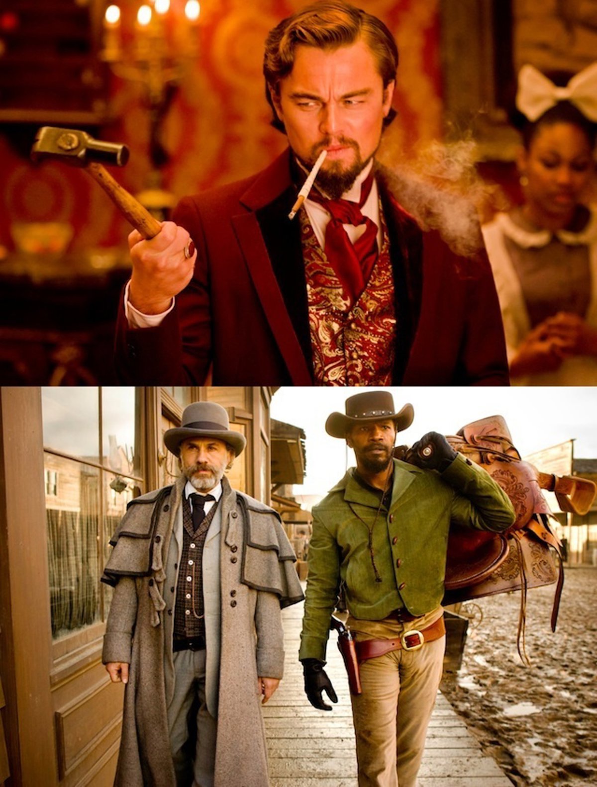 DiCaprio Fox y Waltz en las primeras imágenes de Django Unchained