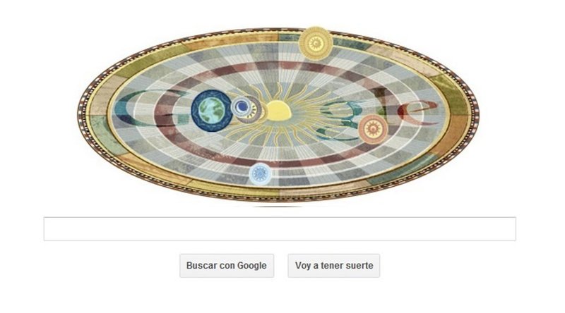 La teoría heliocéntrica de Nicolás Copérnico gira en torno a Google
