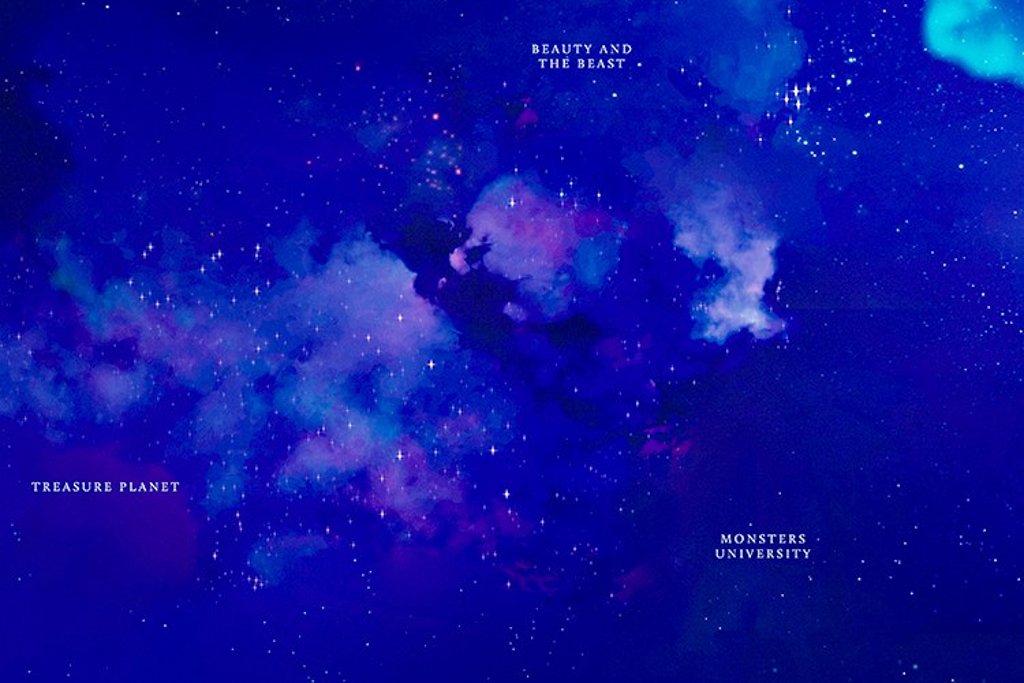 El mapa de las estrellas de Disney y Pixar