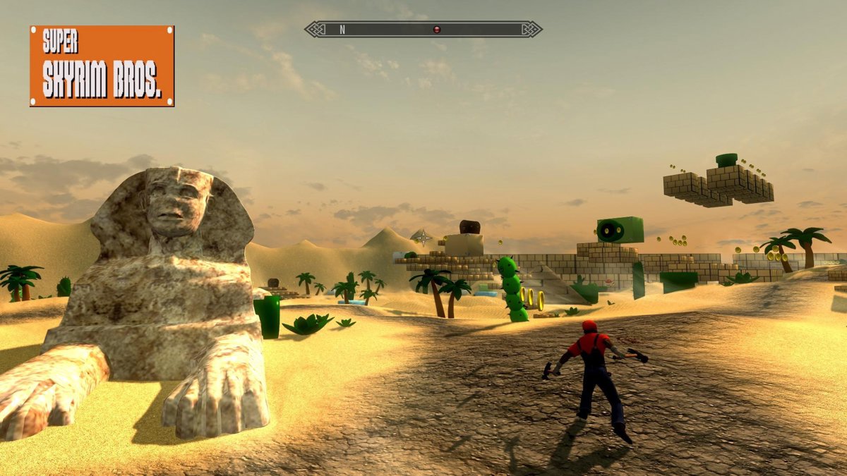Super Mario Bros invade el mundo de Skyrim con este 'mod'