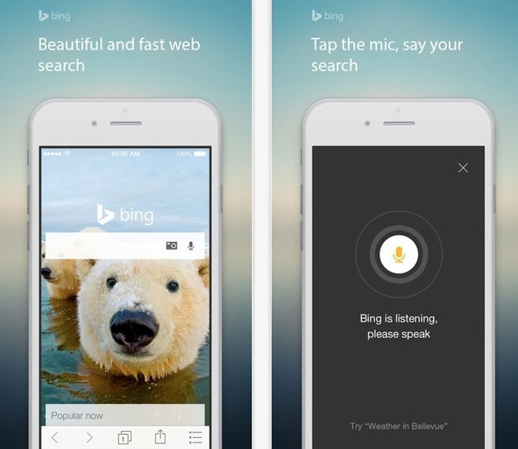 Bing Search se actualiza para iPhone y iPad con nuevo aspecto