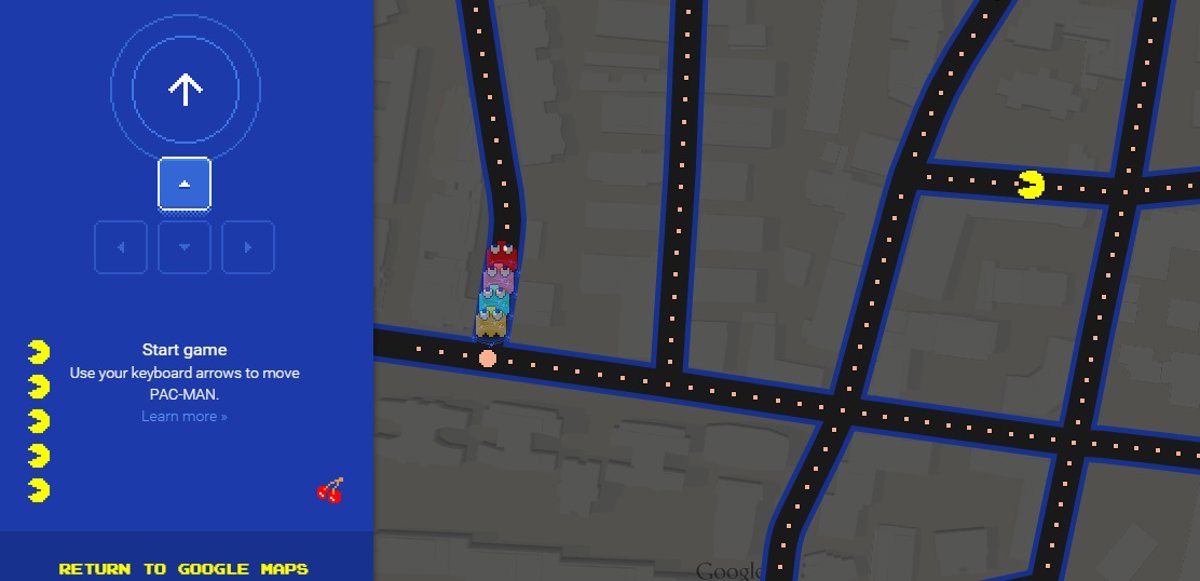 Cómo jugar al Pac-Man con Google Maps por las calles de todo el mundo