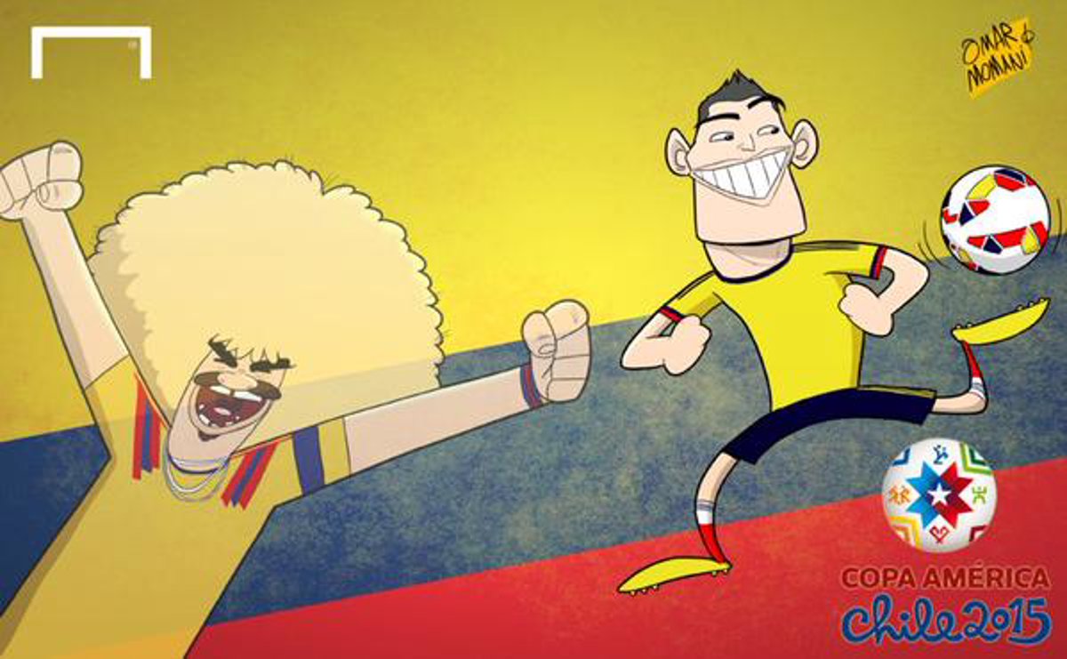 Las mejores caricaturas de las estrellas de la Copa América 2015