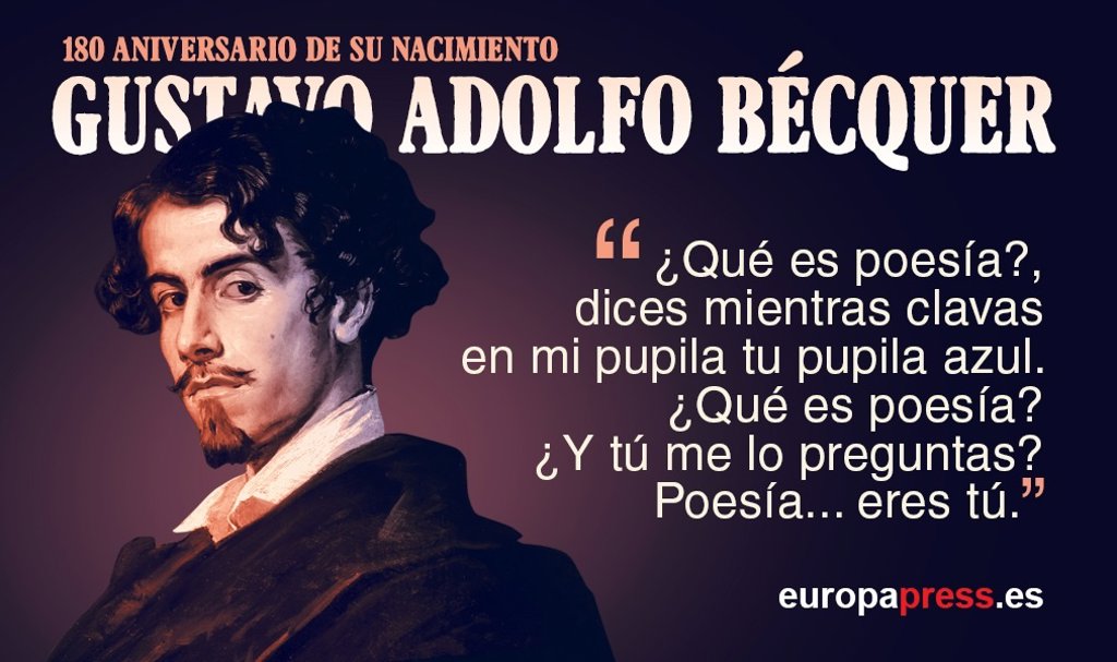 182 aniversario del nacimiento de Gustavo Adolfo Bécquer