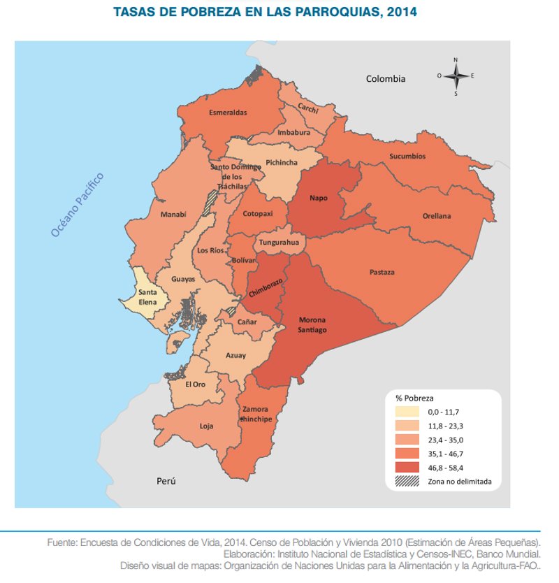 La pobreza en Ecuador disminuye durante la última década