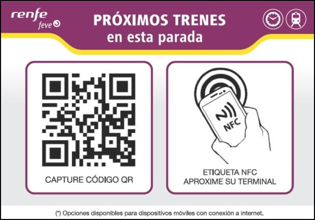 Renfe coloca códigos QR y NFC en estaciones de Cantabria para consultar ...