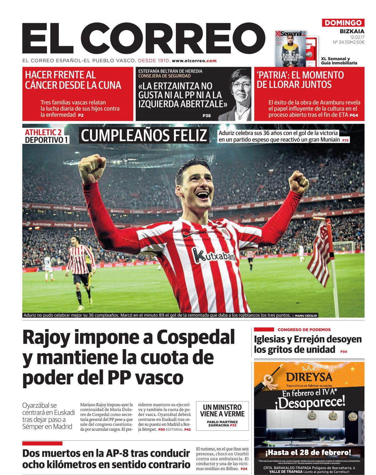 Primeras páginas de los diarios llegados esta noche a nuestra redacción