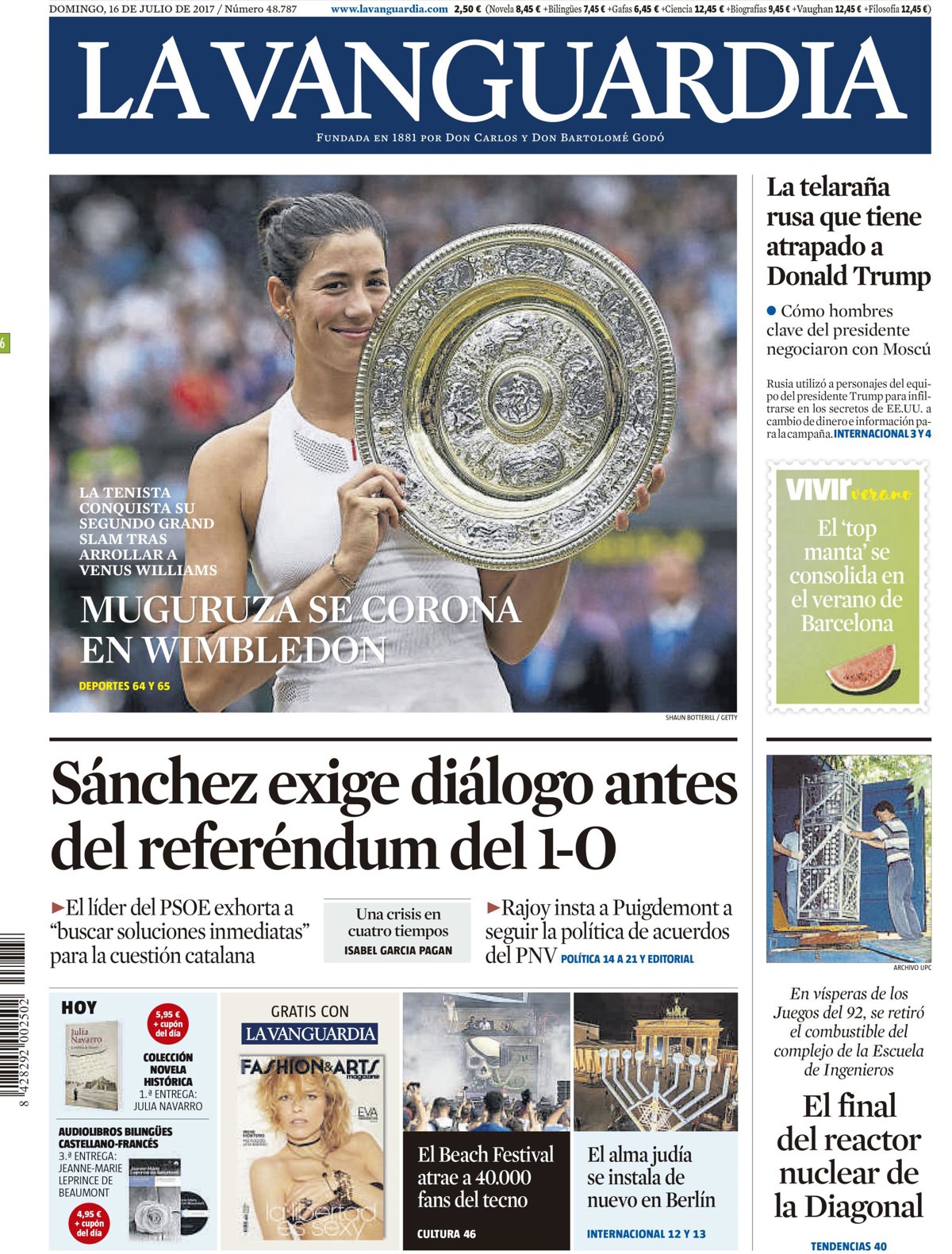 Primeras páginas de los diarios llegados esta noche a nuestra redacción