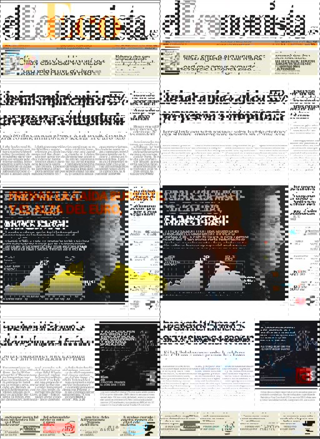 Las Portadas De Los Periódicos Económicos De Hoy Jueves 7 De Septiembre