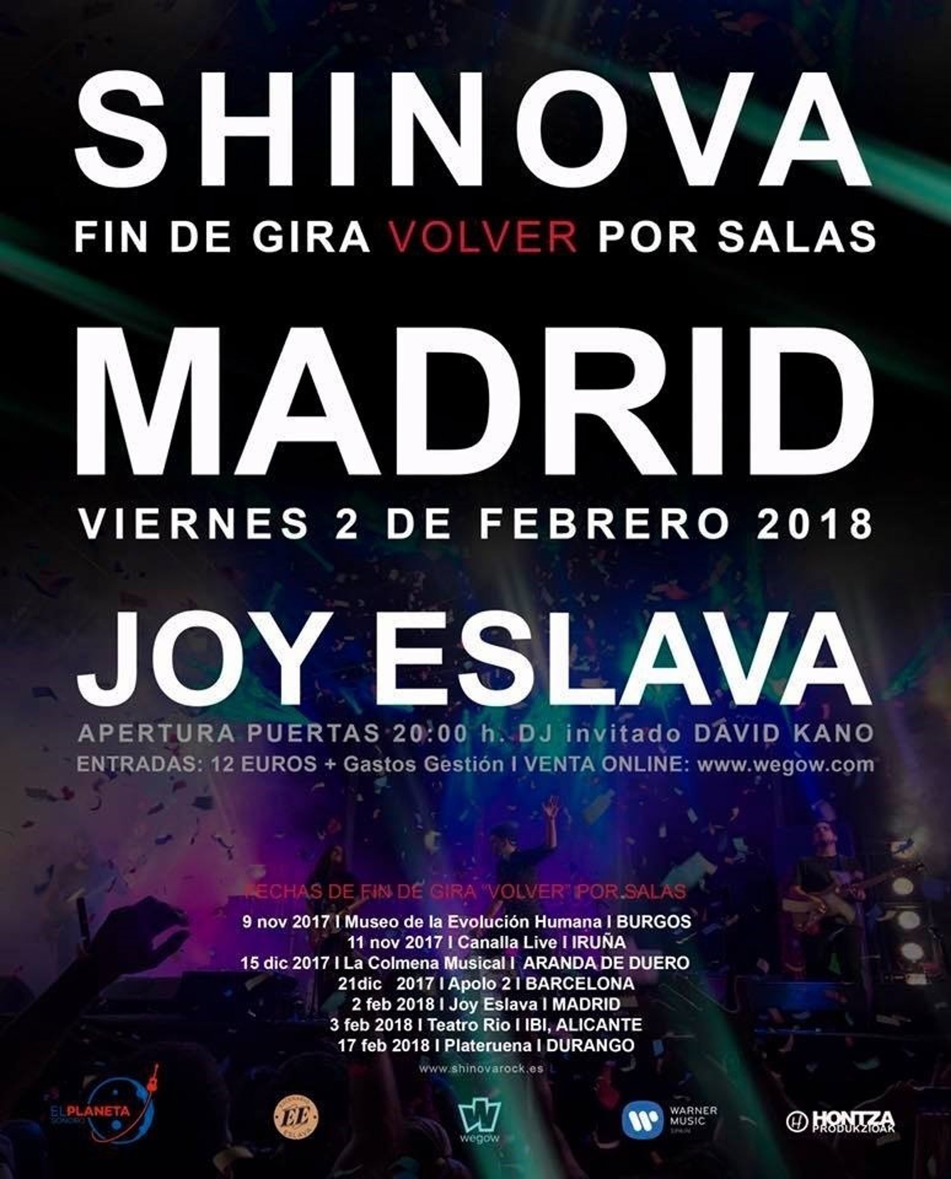 Shinova anuncia las fechas para su fin de gira por salas, con concierto ...