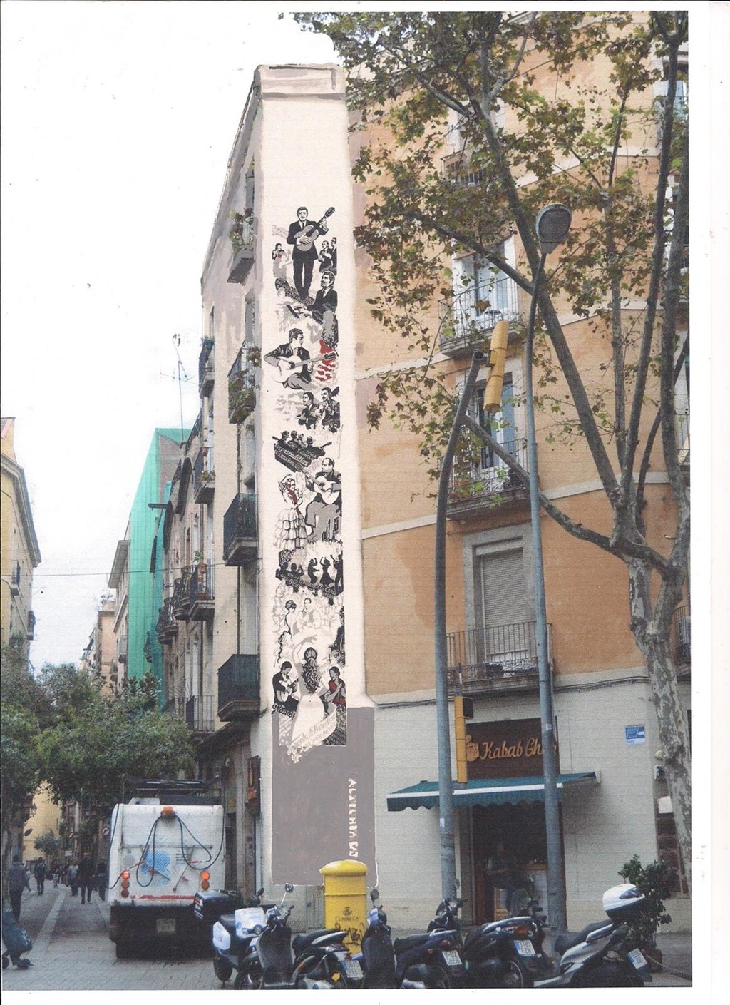 Barcelona homenajea a la rumba catalana con dos paredes medianeras del ...