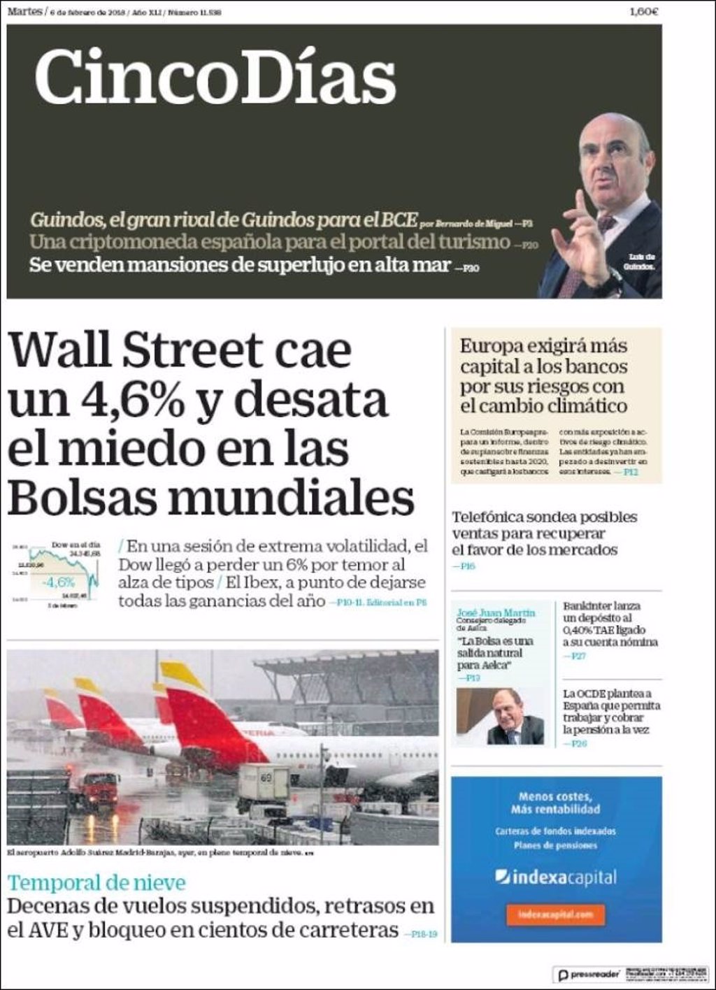 Las Portadas De Los Periódicos Económicos De Hoy Martes 6 De Febrero