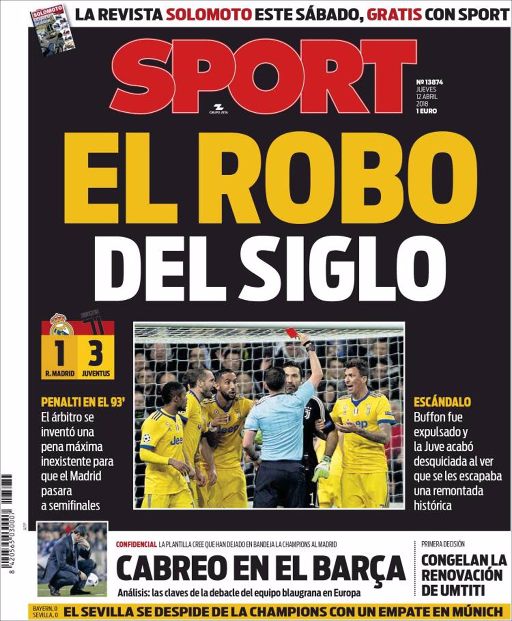 Las portadas de los periódicos deportivos de hoy, jueves 12 de abril de ... Las portadas de los periódicos deportivos de hoy, jueves 12 de abril de ...