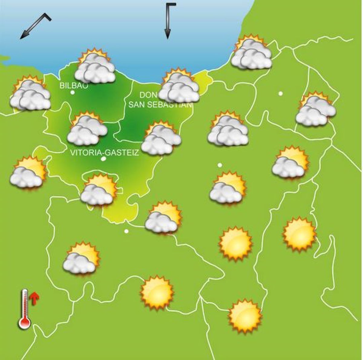 Eguraldia.- Hobera egingo du ostiralean