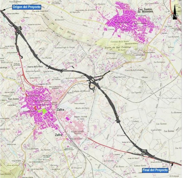 La variante de la N-432 en Zafra tendrá 8 kilómetros de longitud y un ...
