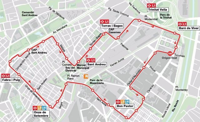 TMB crea una nueva línea para mejorar la conexión del distrito de Sant ...