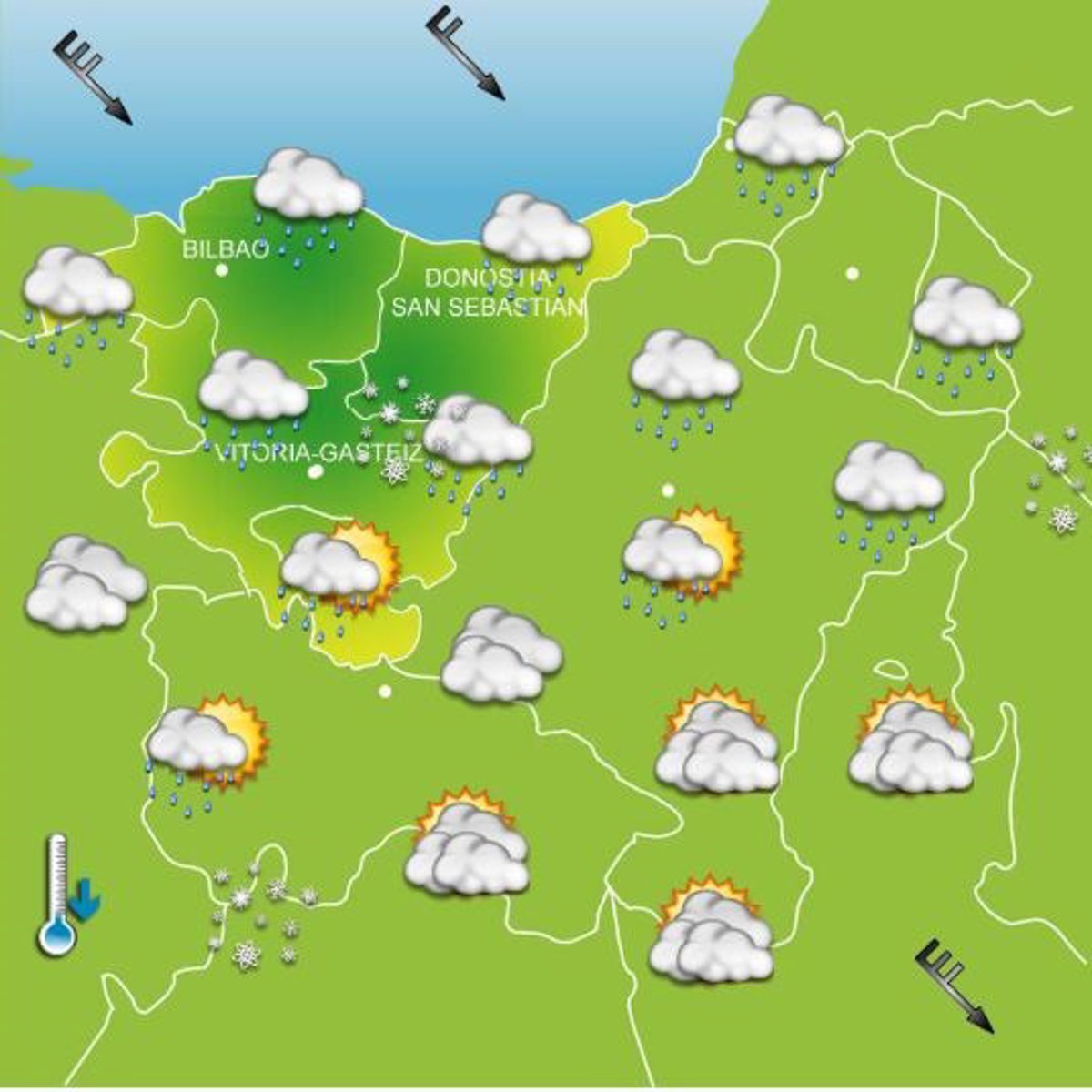 Eguraldia.- Euria berriro igande honetan