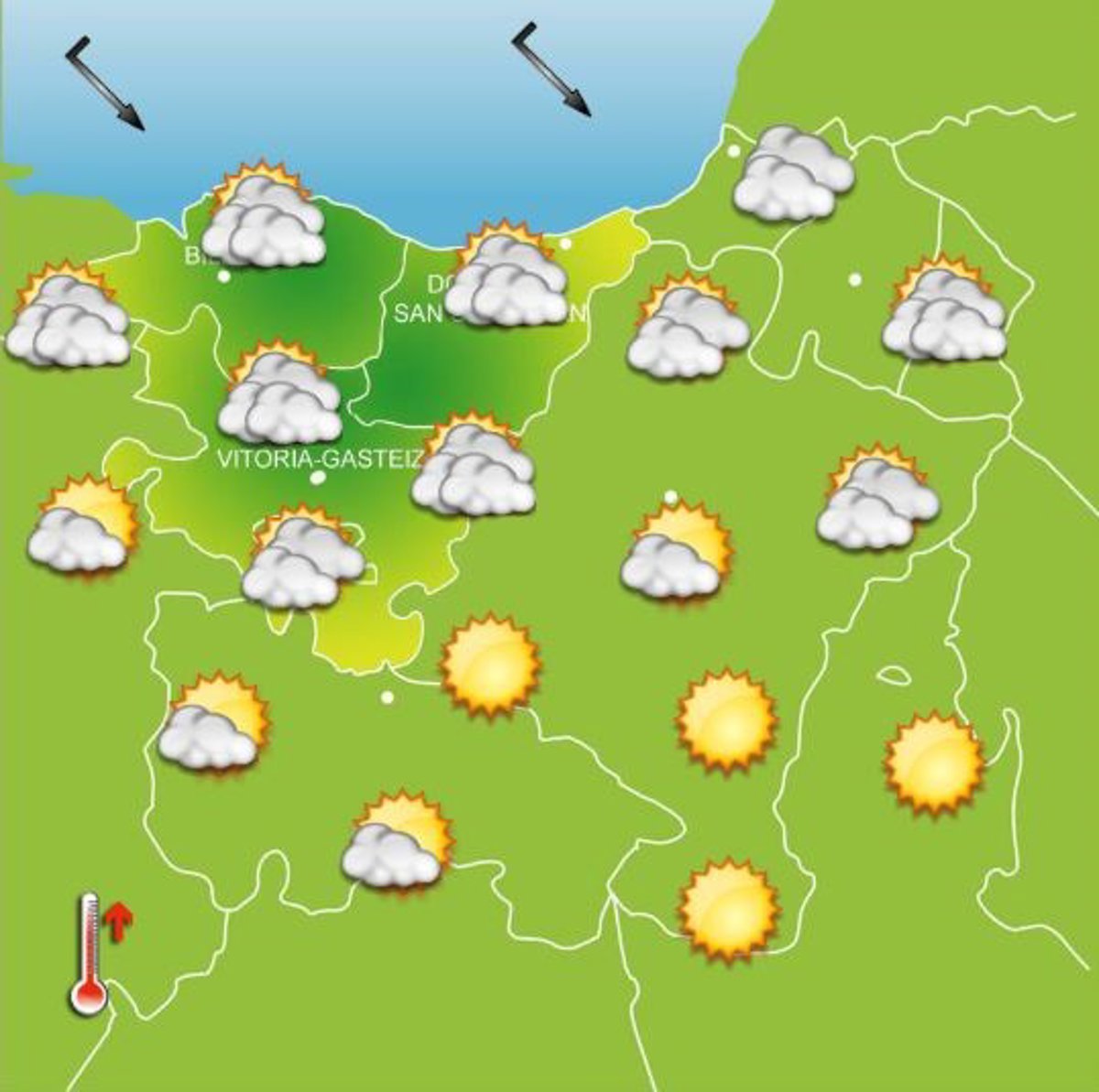 Eguraldia.- Apurka hobera egingo du asteazken honetan