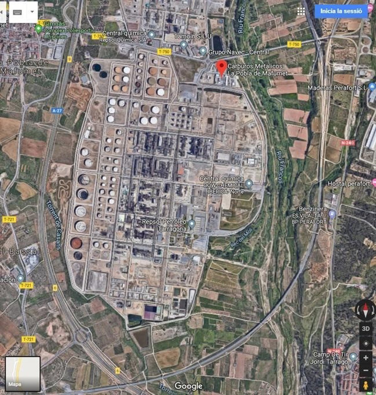 Parada la fuga de amoníaco en La Pobla de Mafumet (Tarragona)