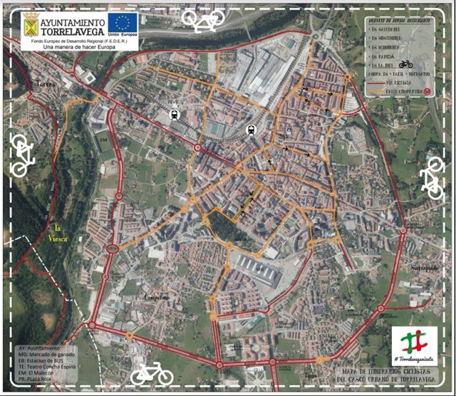 Torrelavega empieza el domingo a señalizar los carriles compartidos ...