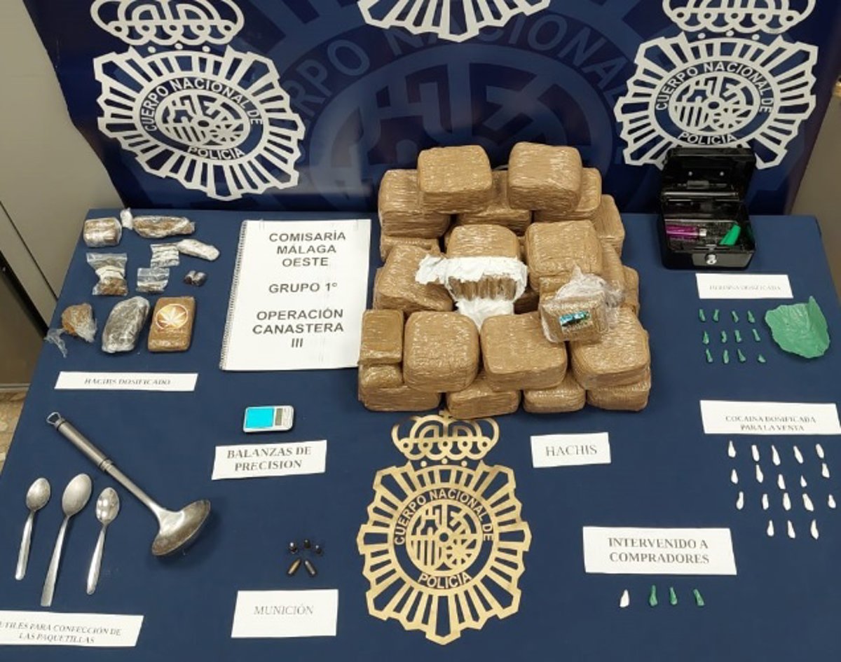 Desarticulado en Málaga un clan familiar dedicado al tráfico de drogas que se valía de un menor ...