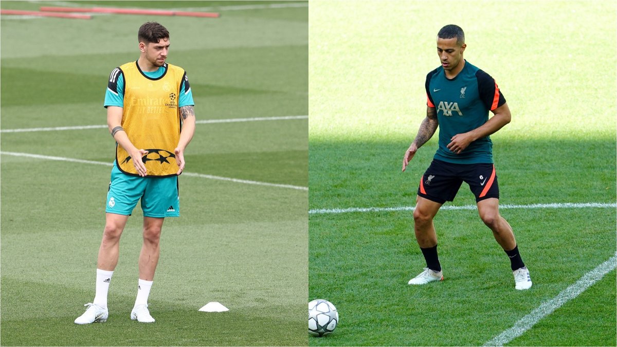 Valverde y Thiago, titulares en el Real Madrid y el Liverpool