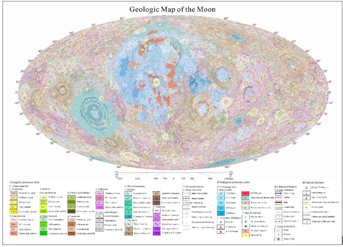 China presenta el mapa geológico más completo de la Luna
