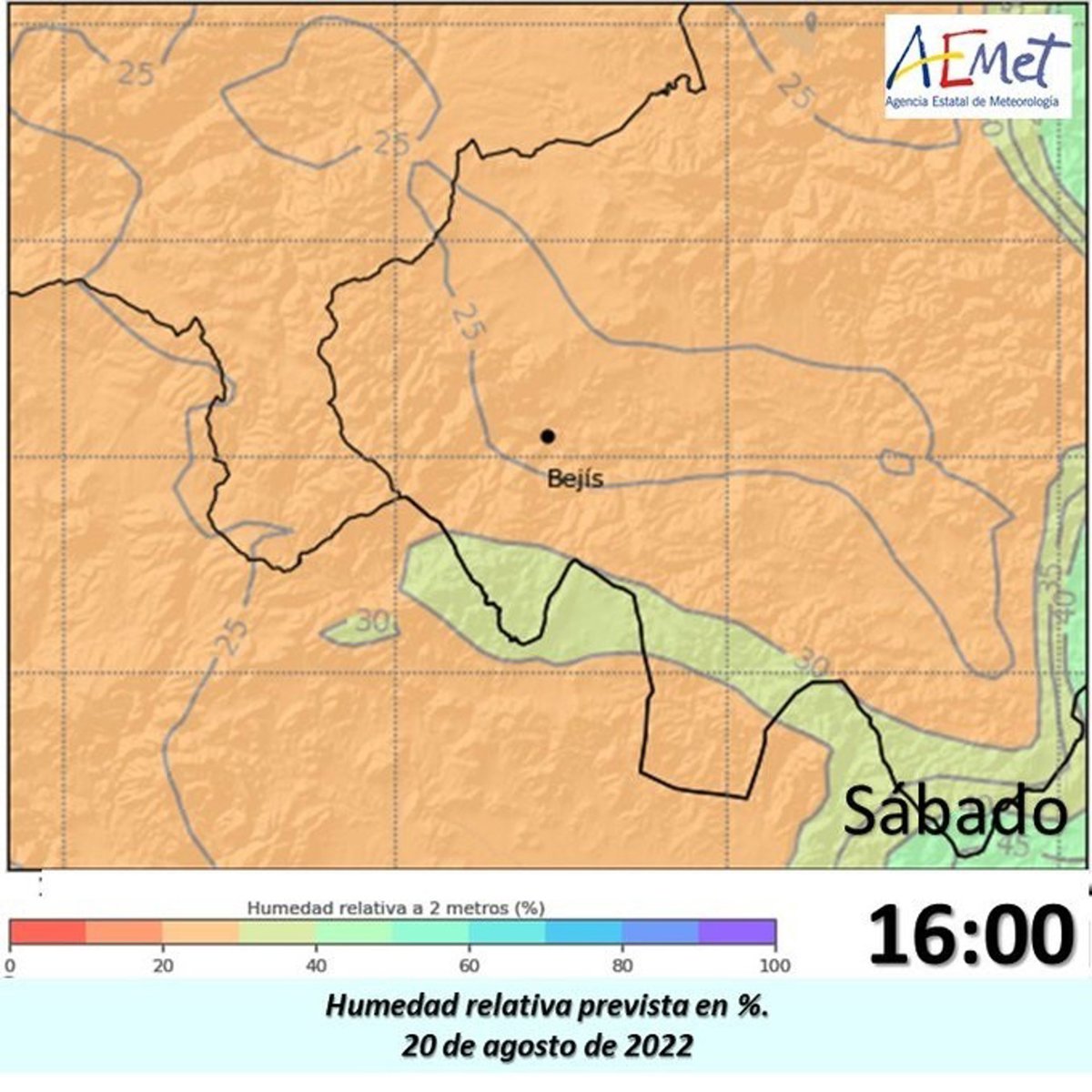 Estas son las previsiones de Aemet para la zona de Bejís: temperaturas ...