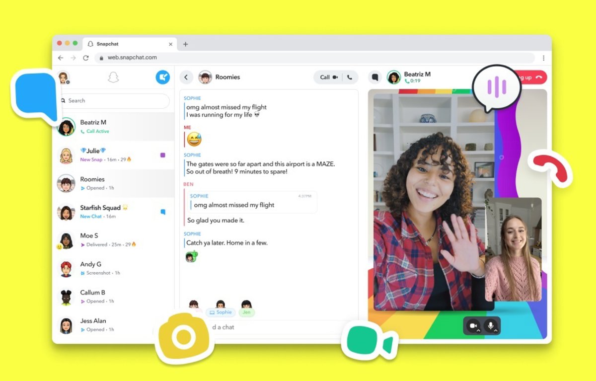 Snapchat lleva la versión web de su aplicación a toda su base de usuarios