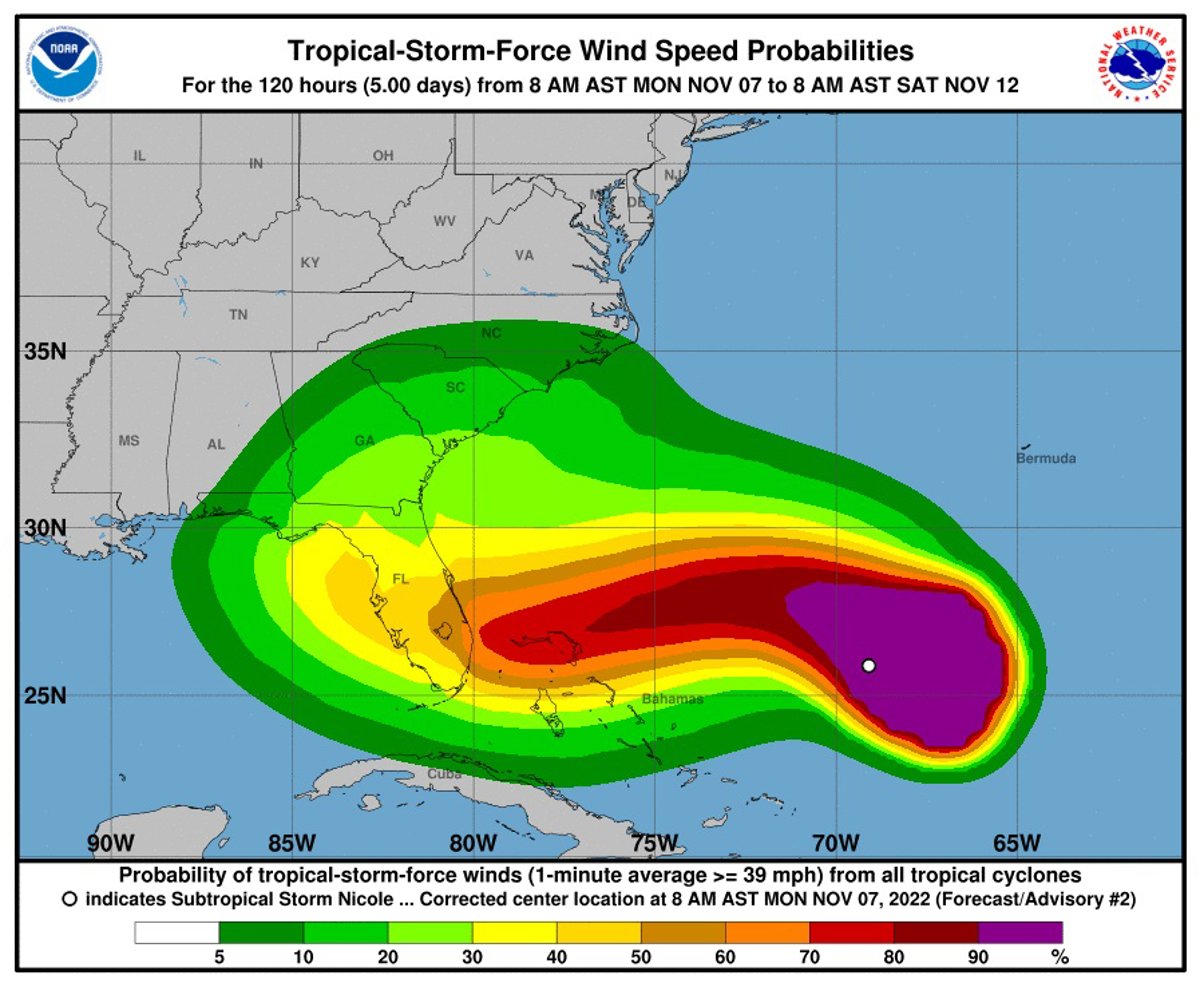 EEUU.- Alerta en la costa este de Florida por la llegada de la tormenta ...