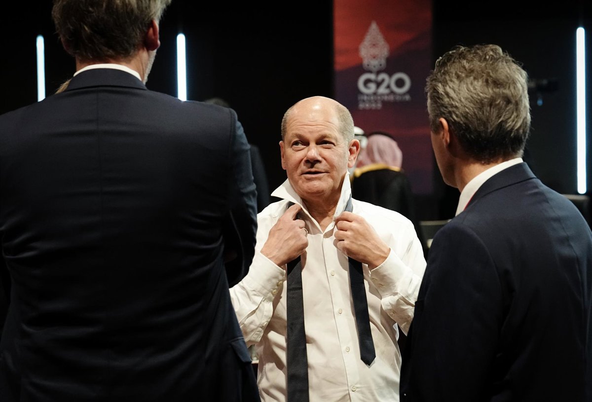 G20.- Scholz recrimina a Rusia en el G20 sus "irresponsables" amenazas nucleares