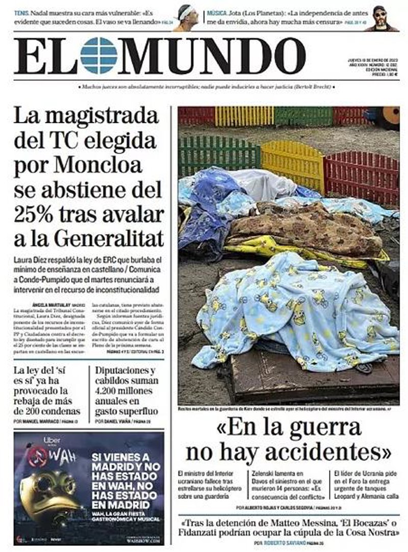 Las portadas de los periódicos del jueves 19 de enero