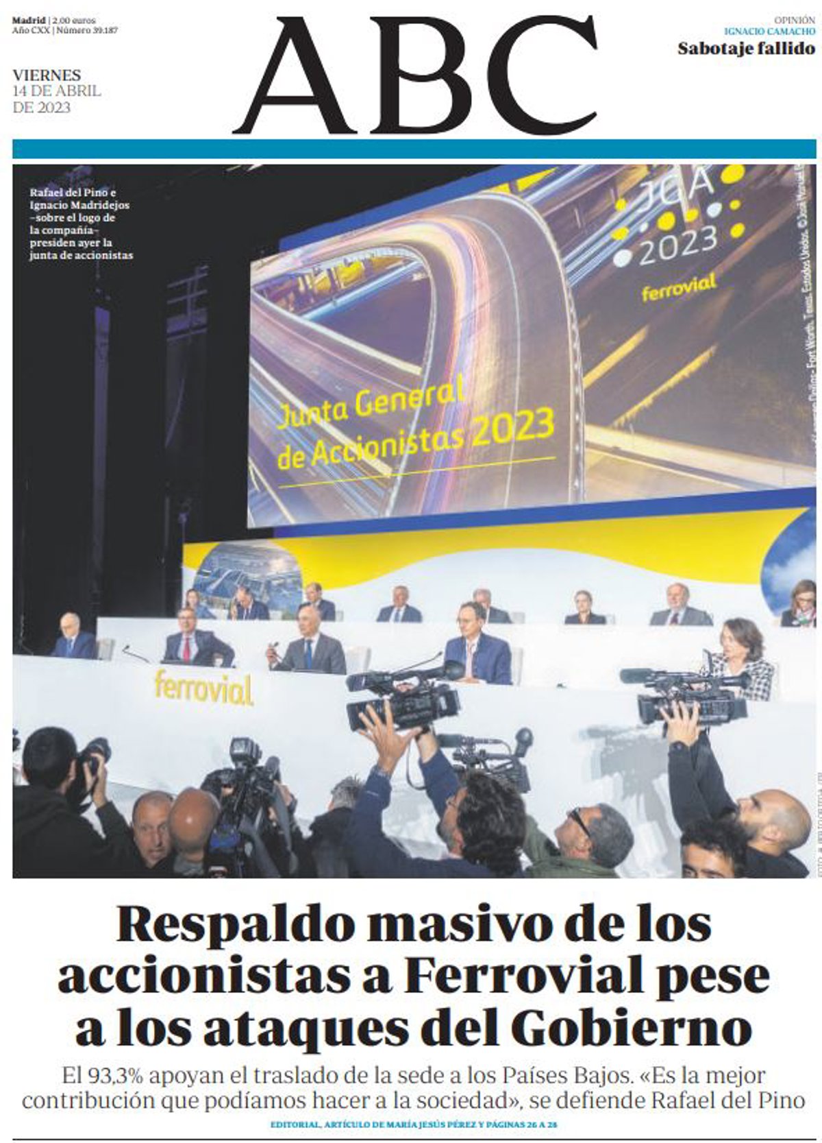 Las portadas de los periódicos del viernes 14 de abril
