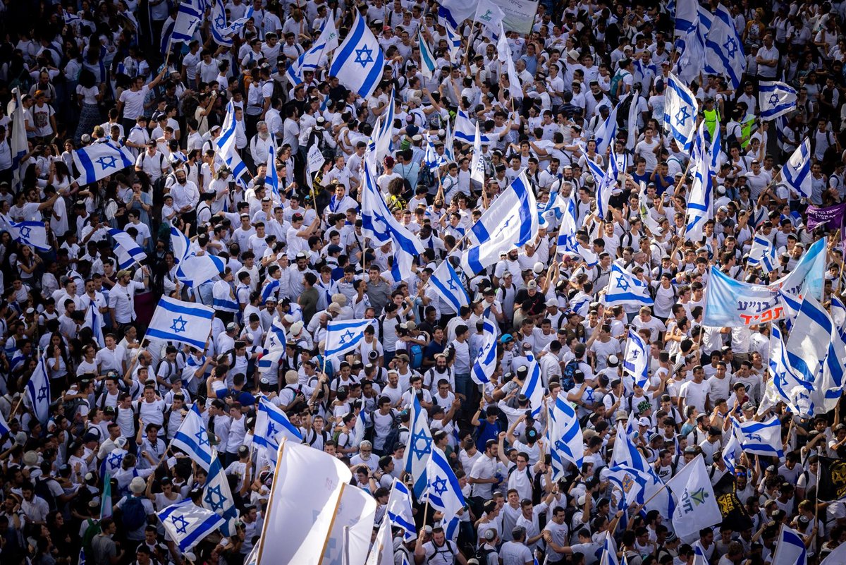 O.Próximo.- Miles de israelíes participan en una nueva Marcha de la ...