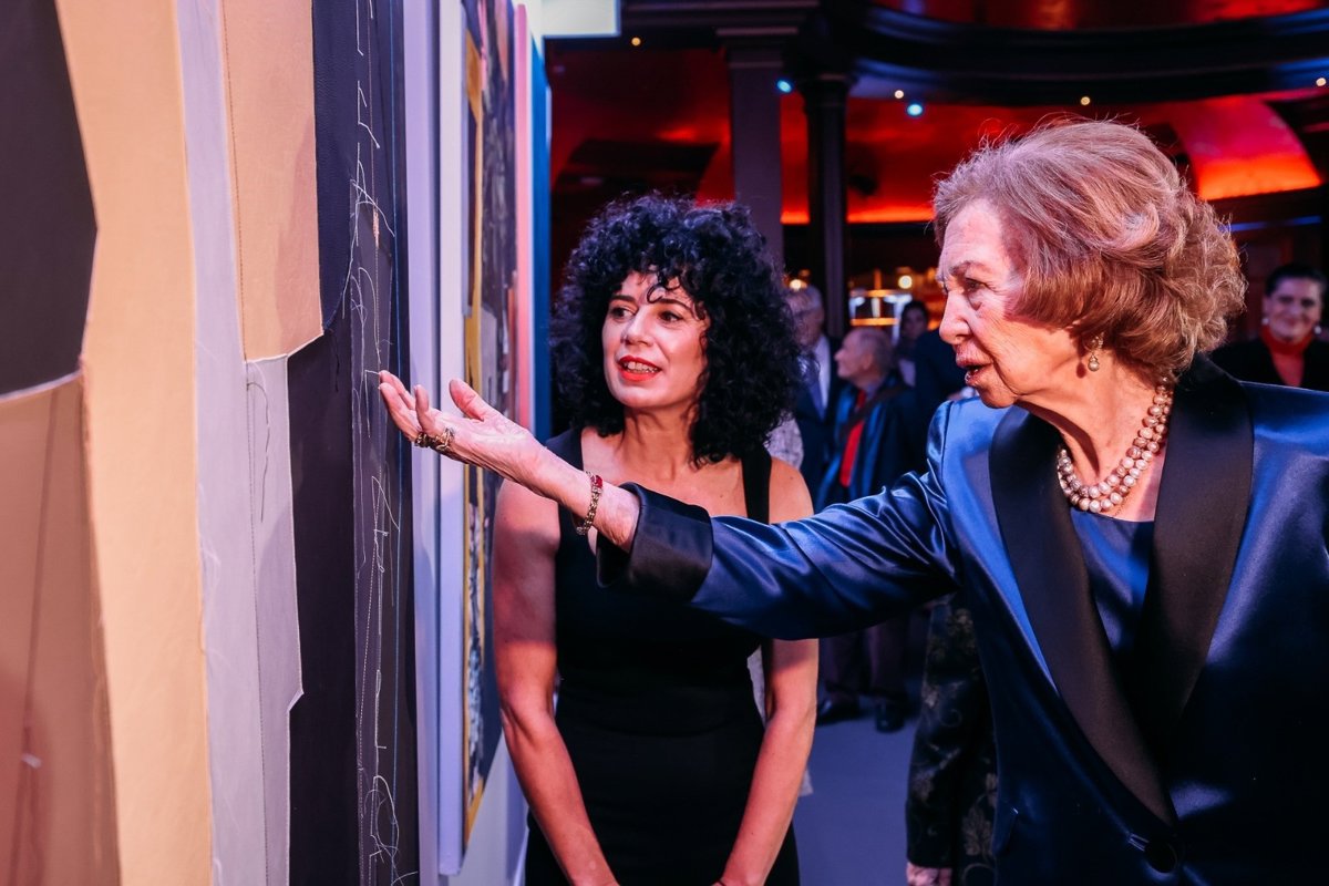 La Reina Sofía y el pintor Antonio López se reencuentran diez años después del retrato real en ...