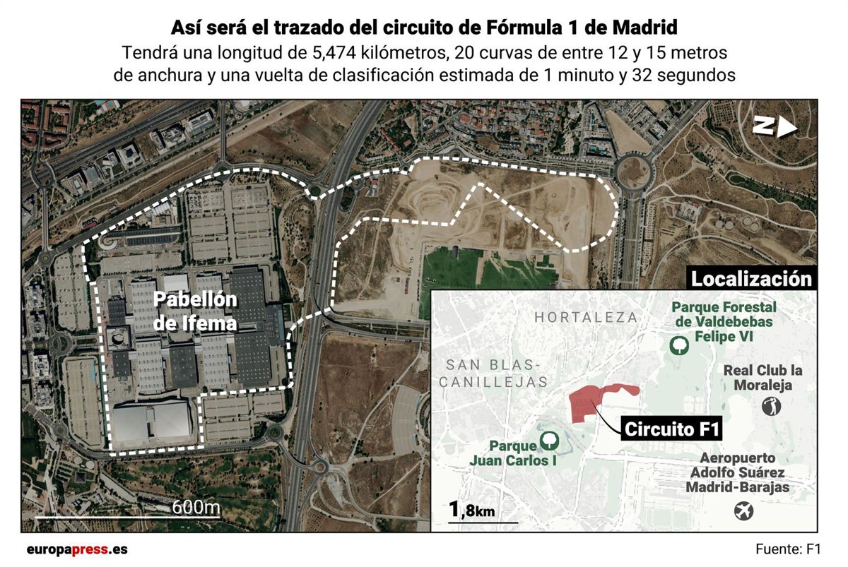 Gráfico | Así será el trazado del GP de Madrid de Fórmula 1