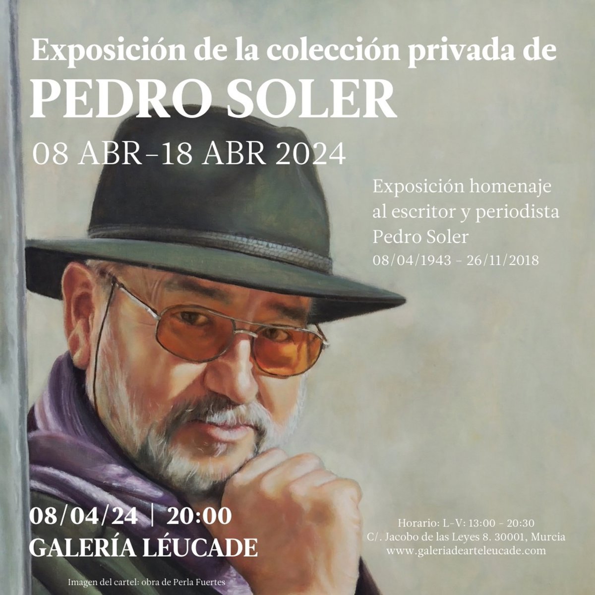 La Galería Léucade homenajea este lunes al escritor y periodista Pedro Soler