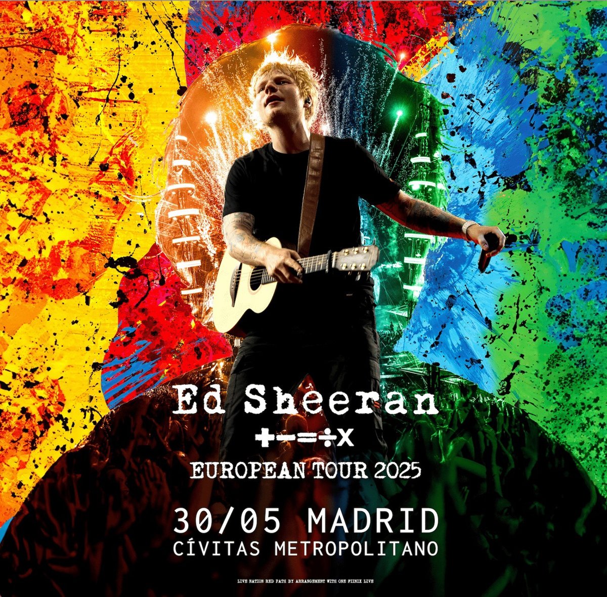 Ed Sheeran actuará el 30 de mayo de 2025 en el Civitas Metropolitano de ...