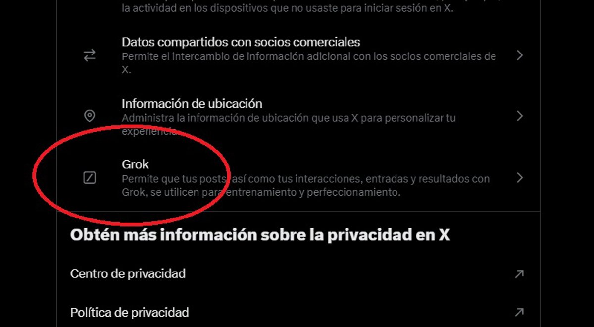 X podrá usar las publicaciones e interacciones con Grok para entrenar el modelo de lenguaje