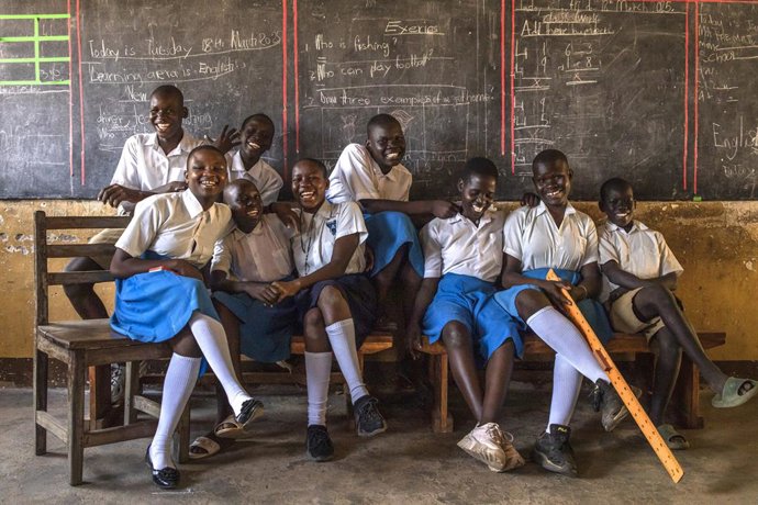 Education Cannot Wait con los niños de África